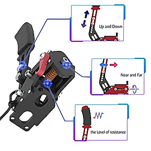 AIVCOPB USB Handbrake,64 bit USB Brake for Sim Racing Compatible with Logitech G25 G27 G29 G920 G923 Thrustmaster T500 T300,Black Aluminium Body with Clamp
