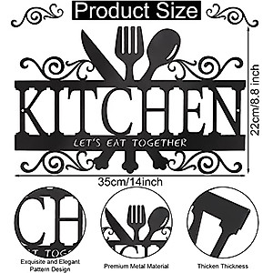 QUEEN KING Metal Kitchen Wall Decor, Kitchen Signs Wall Decor, Rustic Metal Kitchen Decor Sign, Country Farmhouse Wall Art Decoration for Home, Kitchen or Dining Room 13.8 x 8.8 Inches (Black)