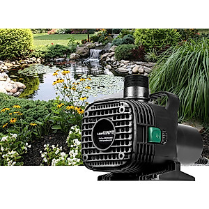 Little Giant F40-5500 115-Volt, 5540 GPH Wet Rotor Pump with 20-Ft. Cord for Ponds up to 5500 Gallons, Black, 566727