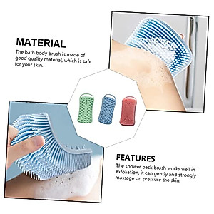 FRCOLOR 12 pcs Exfoliator Wet Shower for Tools Use Home Dry Brush Reliable Washin Exfoliating Scrubbers Body Household Brushes Cleaning Bathing Square Massager Silicone Hair Cleaners