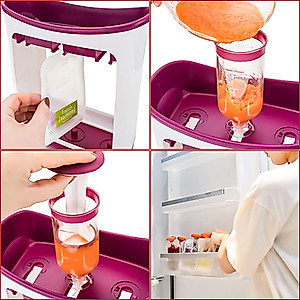 Leyeet Fresh Squeezed Squeeze Station, Baby Pouch Maker Station with 10PCS Replacement Storage Bags for Homemade Baby Food