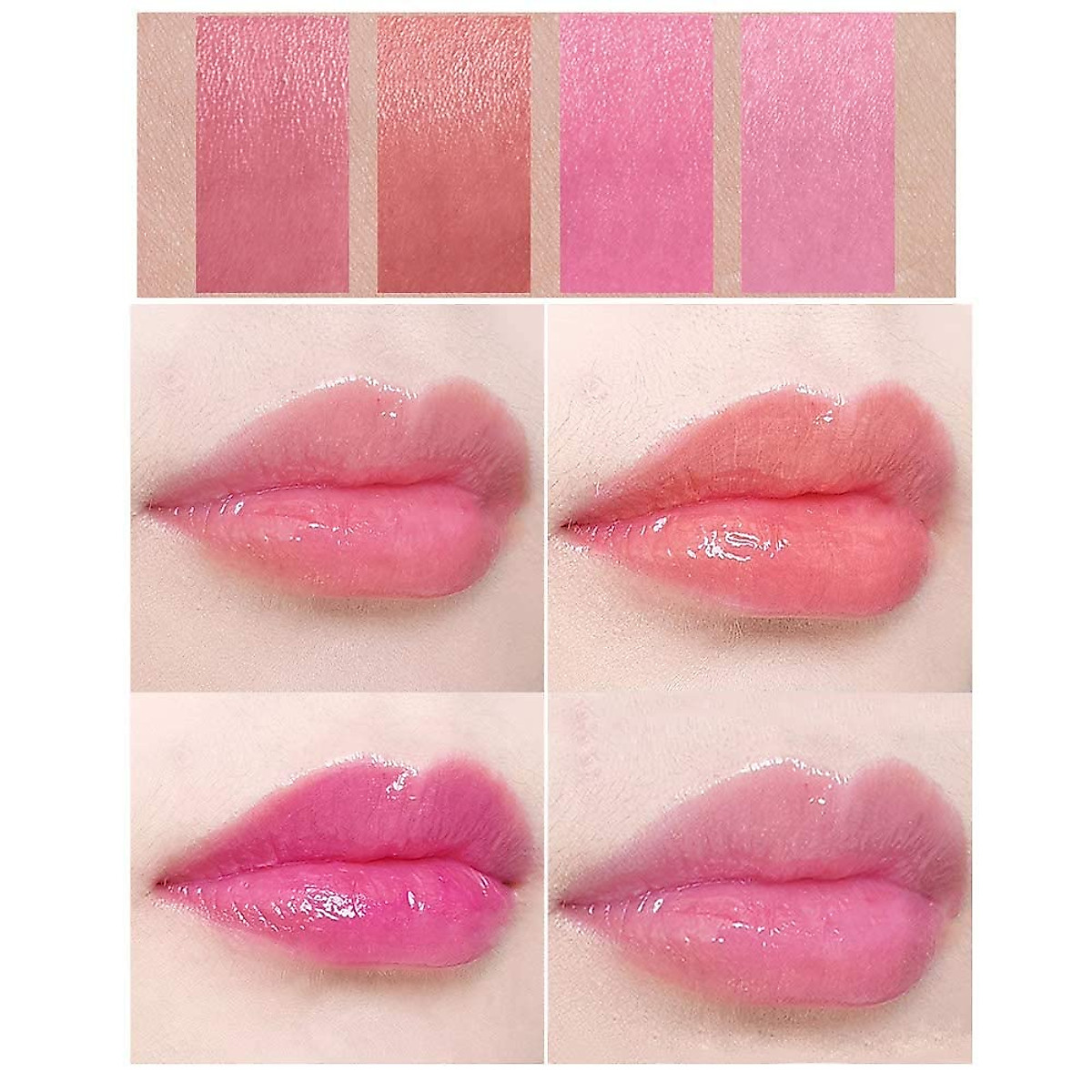 BINGBRUSH 4Pcs Color Changing Lipstick,Smoke Pipe PH Mood Long Lasting Labiales Lip Care Moisturizer Lip Balm Korean Magic Lip Gloss Tinted Stain Makeup Set for Women