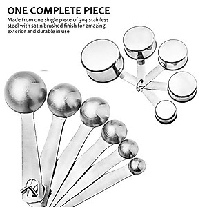 Accmor 11 Piece Stainless Steel Measuring Spoons Cups Set, Premium Stackable Tablespoons Measuring Set for Gift Dry Liquid Ingredients Cooking Baking