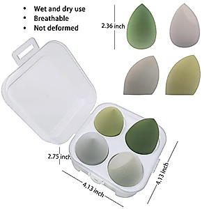 Muhuabeauty 13 pcs Makeup Brushes Set with Beauty Blender, Eyeshadow Brush Set with Cloth Bag and 4 pcs Boxed Sponges for Foundation