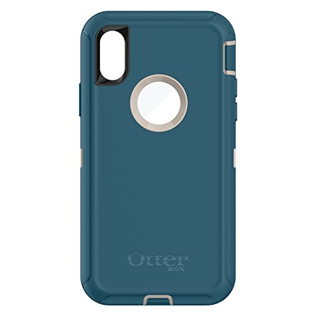OtterBox Defender Series Case for iPhone X & iPhone Xs (ONLY), Case Only - Bulk Packaging - Big SUR (Pale Beige/Corsair)