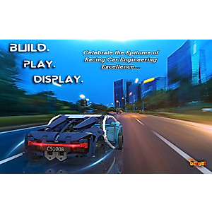 Toti Royal Stem Building Toys for Boys Age 8-12- 419PCS Stem Remote Control Car Building Kit for Kids & Adult - Model Car Kits to Build for Kids 9-12 Great Remote Control Toy Gift for Your Kids (Blue)