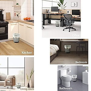 Noacy Small Trash Bags 4 Gallon Drawstring Apply to Kitchen Bathroom Bedroom Trash Can Mini White Garbage Bags, 62 Count