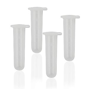 JIUWU Plastic Tube Vial Sample Storage Container 5ml Pack of 50