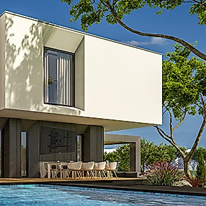 SYLVOX 43 Inch Outdoor TV, Waterproof 4K Smart TV, Supports Bluetooth Wi-Fi, Commercial Grade Equal Bezel LED TV, with Waterproof Wall Mount, Suitable for Partial Sun Areas