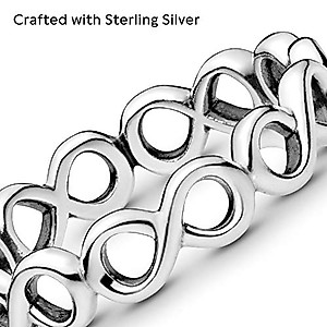 Pandora Simple Infinity Band Ring - Sterling Silver Ring for Women - Layering or Stackable Ring - Gift for Her - Sterling Silver - Size 7