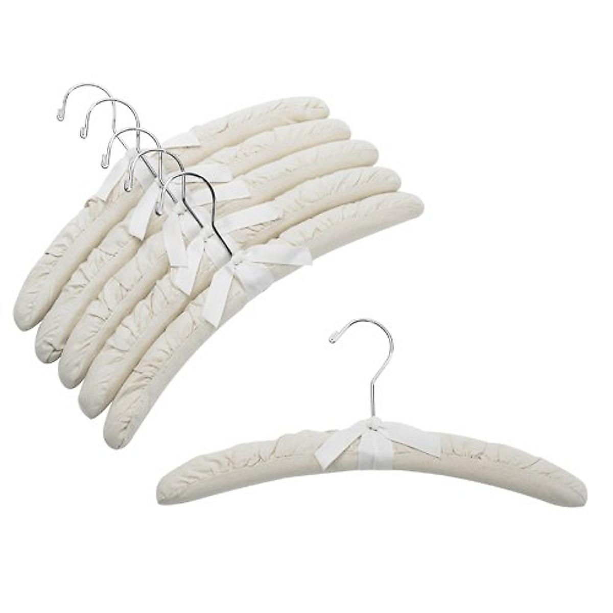 Only Hangers Natural Canvas Padded Hangers w/ Chrome Hook