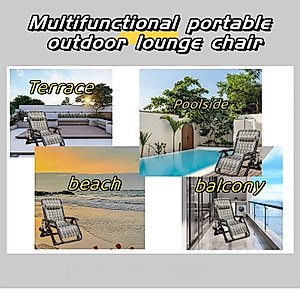 Zero Gravity Chair, Gaming Chairs & Recliner Patio Chairs &Beach Chairs for Adults，Camping Folding Chair with Cup Holder, Blanket, Pillow (Size : 1)