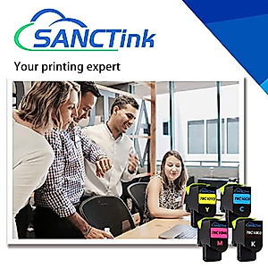 SANCTink Remanufactured Toner Cartridge Replacement for Lexmark CS725 CX725 CS720 CS720de CS720dte CS725de CS725dte CX725de CX725dte Printer 74C10K0 74C10C0 74C10M0 74C10Y0 (4 Pack)