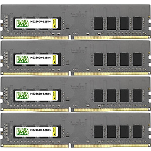 64GB Kit 4x16GB DDR4-3200 PC4-25600 ECC UDIMM 2Rx8 Unbuffered Server Memory by NEMIX RAM