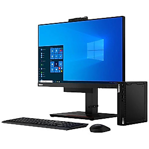 Lenovo ThinkCentre M75q Gen 2 Tiny Desktop Computer, AMD Ryzen 5 PRO 5650GE 3.4GHz, 8GB RAM, 256GB SSD, Windows 11 Pro, Black