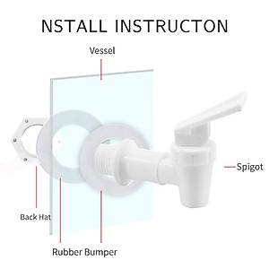 Hgzaccompany Replacement Cooler Faucet Water Bottle Jug,Water Dispenser Tap Set,BPA-Free Plastic Spigot Spout Water Beverage Lever Pour Dispenser Valve,Water Crock Tap (2, White)