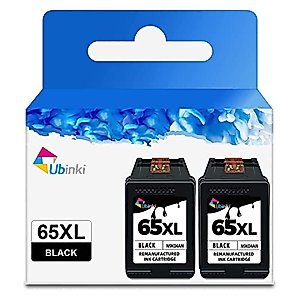 65XL Black Ink Cartridge Replacement for HP Ink 65 HP65 XL HP65XL for DeskJet 3755 3700 3752 3772 3720 3723 2600 2621 2622 2652 2655 Envy 5055 5000 5052 5014 5010 AMP 100 120 130 Printers (2 Pack)