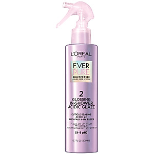 L'Oreal Paris Sulfate Free Glossing In Shower Acidic Glaze, Intensifies Hair Shine & Smoothness, Argan Oil Infused Vegan Hair Care, EverPure, 6.7 Oz