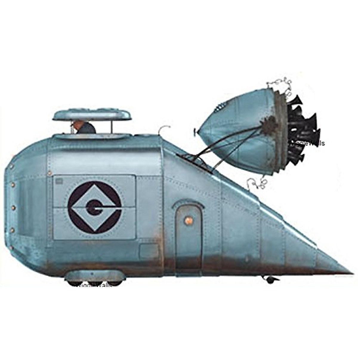 9 Inch Minion Mobile Gru SUV Car Despicable Me Removable Wall Decal Sticker Art Home Decor Kids Room-9 Inch Wide by 5 1/4 Inch Tall