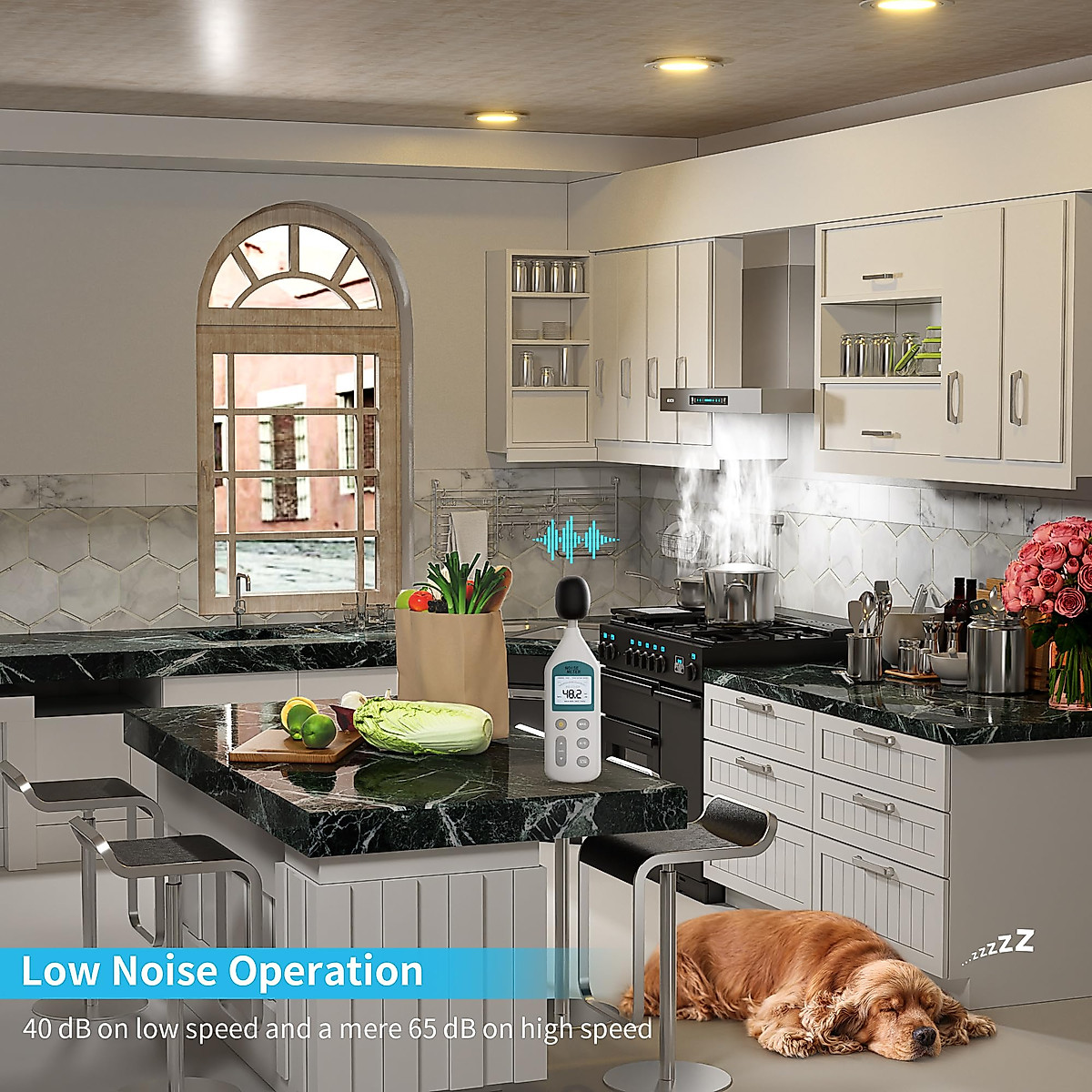 IKTCH 30"Wall Mount Range Hood, 900 CFM Ducted Range Hood with 4 Speed Fan, Durable Stainless Steel Range Hood 30 inch with Gesture Sensing & Touch Control IKP01-30