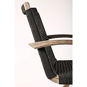 ARMEN LIVING LCBLBACH26 Brielle Outdoor Bar Stool, 26 inch Counter Height, Charcoal