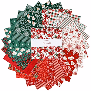 My Mind's Eye Merry Little Christmas 10"" Stacker 42 10-inch Squares Riley Blake 10-14840-42, Assorted