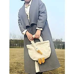 XACKWUERO Women Cute Plush Goose Bag Funny Novelty Goose Purse Tote Handbag Shoulder Shopper Bag (Portable)