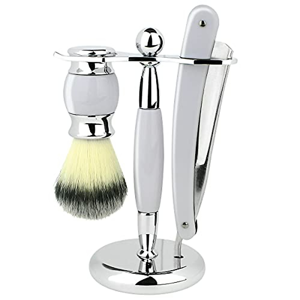 Union Razors SS5W 3 Piece Shaving Set - White