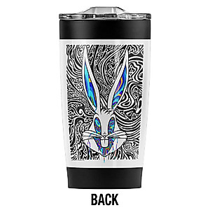 Logovision Looney Tunes Wild Bugs Stainless Steel Tumbler 20 oz Coffee Travel Mug/Cup, Vacuum Insulated & Double Wall with Leakproof Sliding Lid | Great for Hot Drinks and Cold Beverages