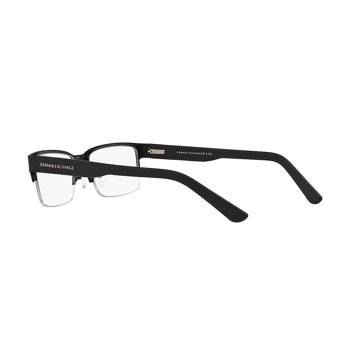 A|X ARMANI EXCHANGE Men's AX1014 Rectangular Prescription Eyewear Frames, Black/Demo Lens, 53 mm