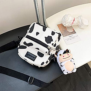 Women Girls Cartoon Cow Print Shoulder Crossbody Bag Lady Tote Satchel Purse 1#