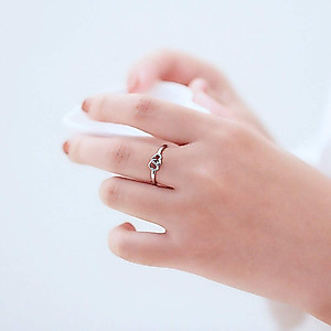 LGSY 925 Sterling Silver Double Heart Rings for Women