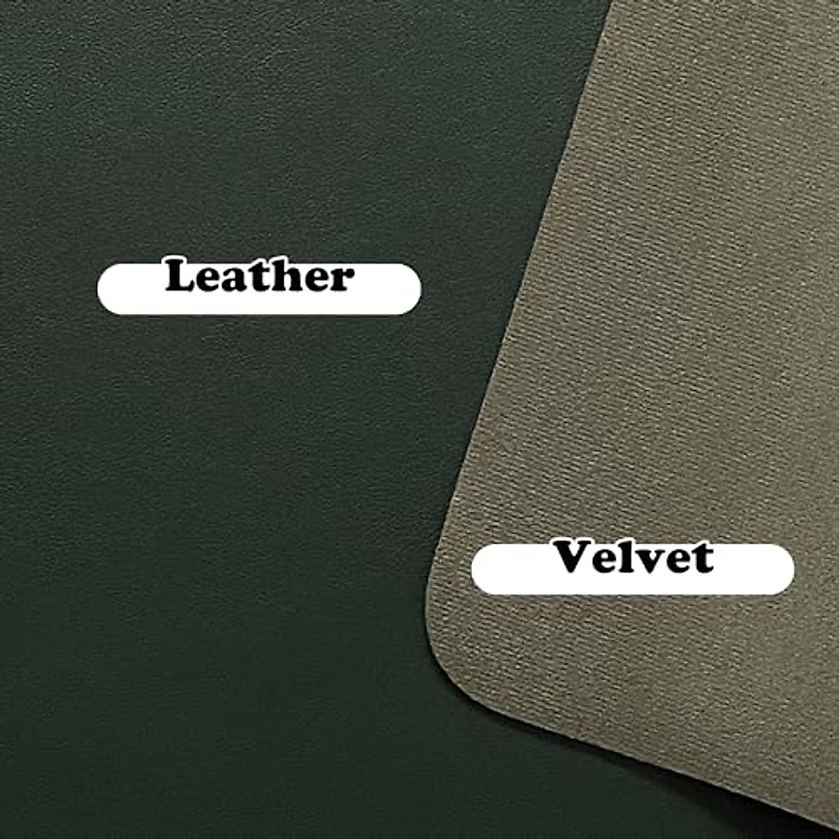 CHIF HAUTH PU Leather Mouse Pad, Desk Pad, Large Mouse Mat, Desk Mat for Office and Home (35.4" x 17", Dark Green)