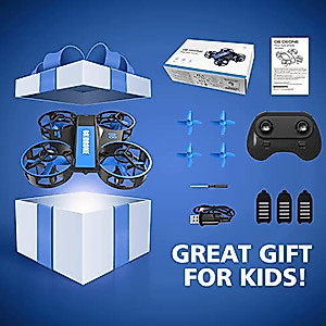 ROVPRO Mini Drone for Kids Beginners, RC Helicopter Quadcopter with Auto Hovering, Headless Mode, 3D Flip, Throw to Go, 3 Batteries and Remote Control, Easy to Fly, Indoor Toys Drone for Boys Girls