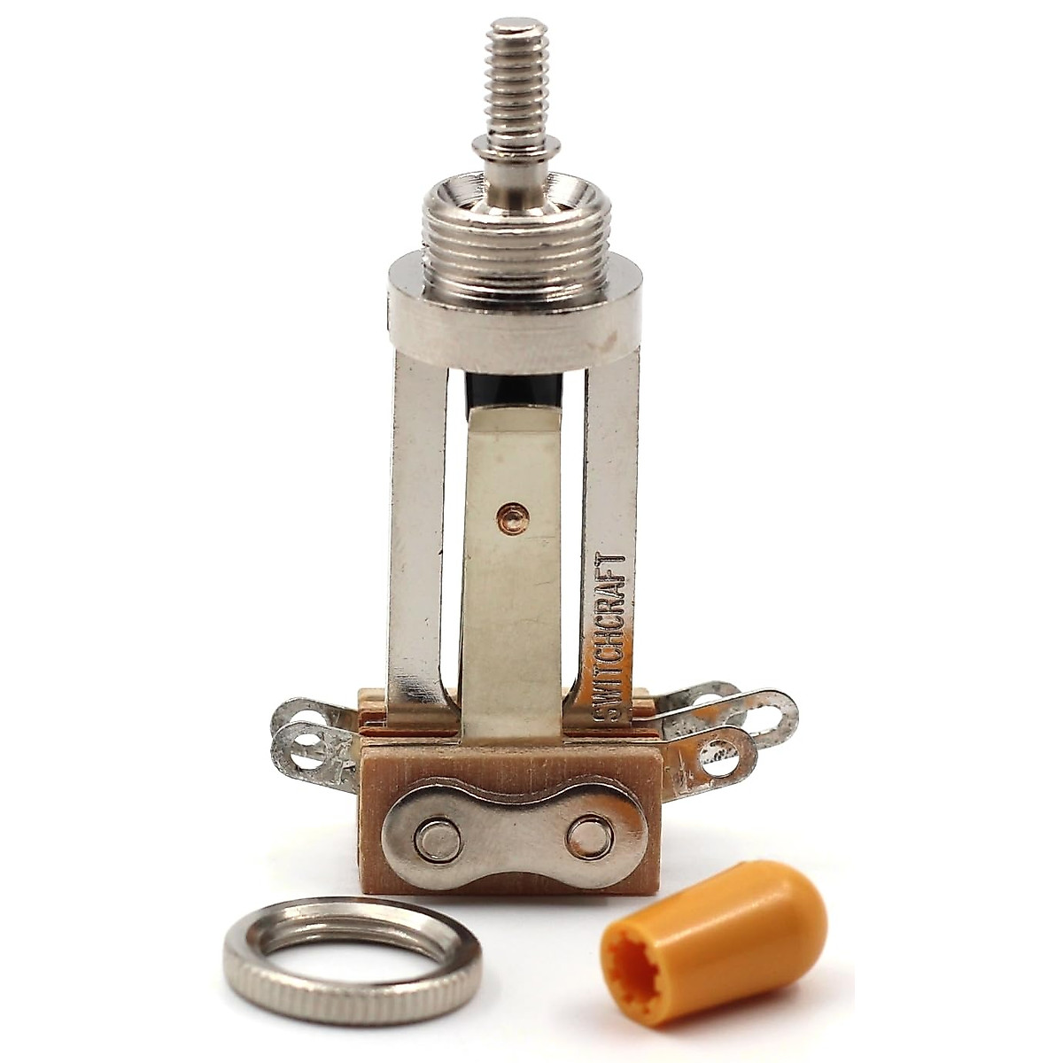 Switchcraft 3way Toggle Switch Long Frame with Amber Tip for Gibson Les Paul