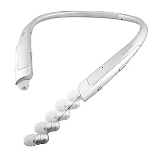 LG TONE Platinum HBS-1100 Bluetooth Wireless Stereo Headphones with Harman Kardon Sound- Silver (Renewed)