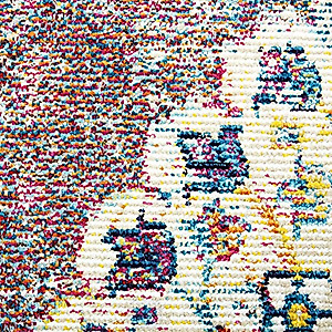 Home Dynamix Nicole Miller Patio Starlight Cedar Indoor/Outdoor Area Rug 5'2"x7'2", Modern Gray/Pink/Blue/Puple