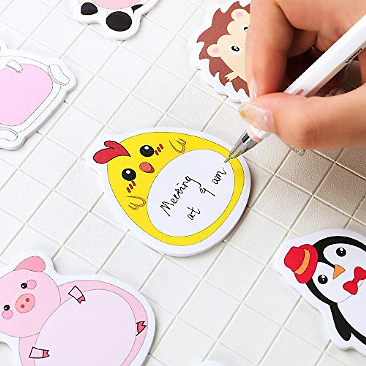 Cute Cartoon Animal Sticky Notes - 30 Sets for Home & School