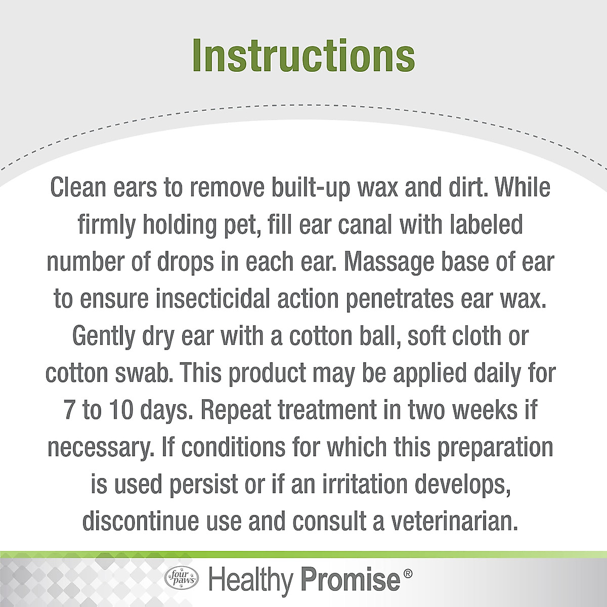 Four Paws Healthy Promise Aloe Ear Mite Treatment for Dogs Ear Mite Remedy 0.75 Fl. Ounces