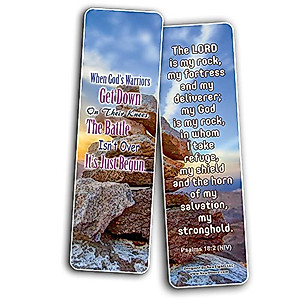 NewEights God is My Strength Bible Bookmarks (30-Pack) - Stocking Stuffers Encouragement Tool - Bible Study Church Supplies Teacher Incentive Gifts