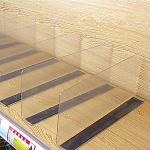 ULTECHNOVO 6pcs Shelf Divider Desk Bookshelf Trash Magnetic Shelves Clear Shelf Separators Plastic Drawer Drawers Plastic Acrylic Shelf Separators Desk Book Shelf Milk Desk Rack Partition PVC