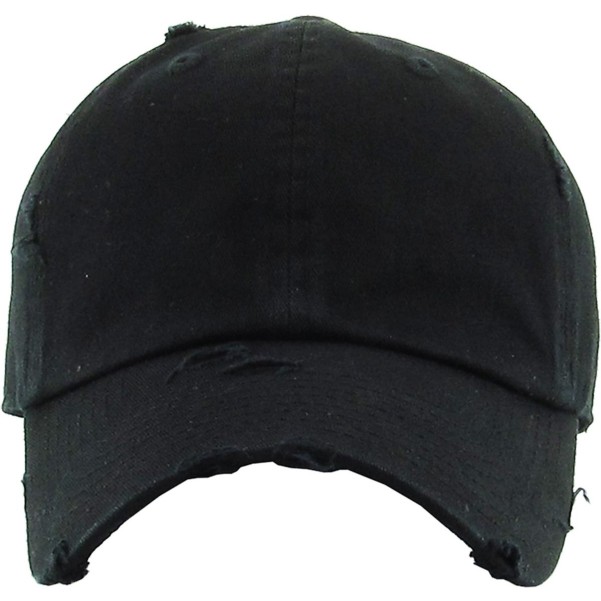 KBETHOS KBE-VINTAGE BLK Vintage Washed Cotton Baseball Cap, Black