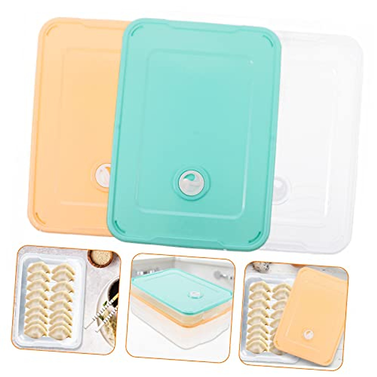 Abaodam 3pcs Boxes Dumpling Storage Box Dumplings Storage Box Pp