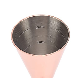 HOHXFYP Jigger,Stainless Steel Double Layer Desig Double Jigger,30mm to 60mm one Handed Operation Jigger for Bartending Use,Adopts Professional Welding Structure(30mm to 60mm-Pink)