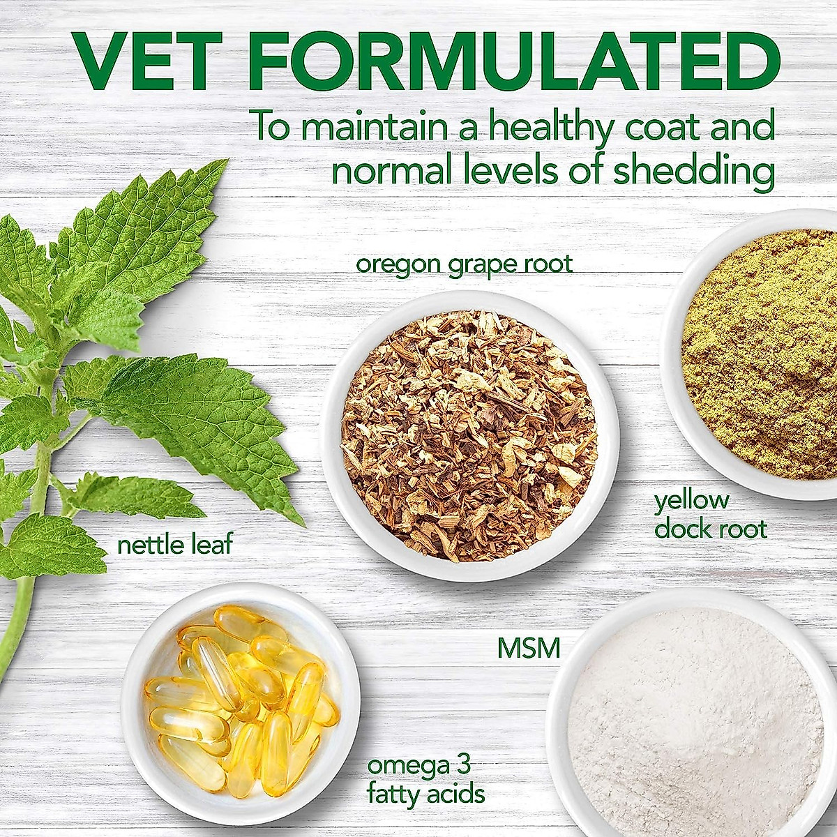 Veterinarian's Best Healthy Coat Shed and Itch Relief Chewable Tablets (2 Pack - 100 Tablets)