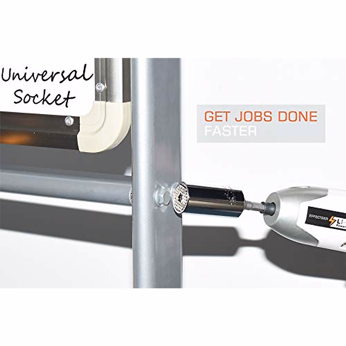 Universal Socket, Self-adjusting Socket Fits Standard 1/4'' - 3/4'' Metric 7mm-19mm, Adapter Socket for Wrench Ratchet & Power Drill, Tools Gifts for Men Him Husband Dad Father DIY Handyman Women