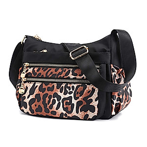 Collsants Small Nylon Crossbody Bag Everyday Purse for Women Travel Shoulder Bag Multi Pocket (zb)