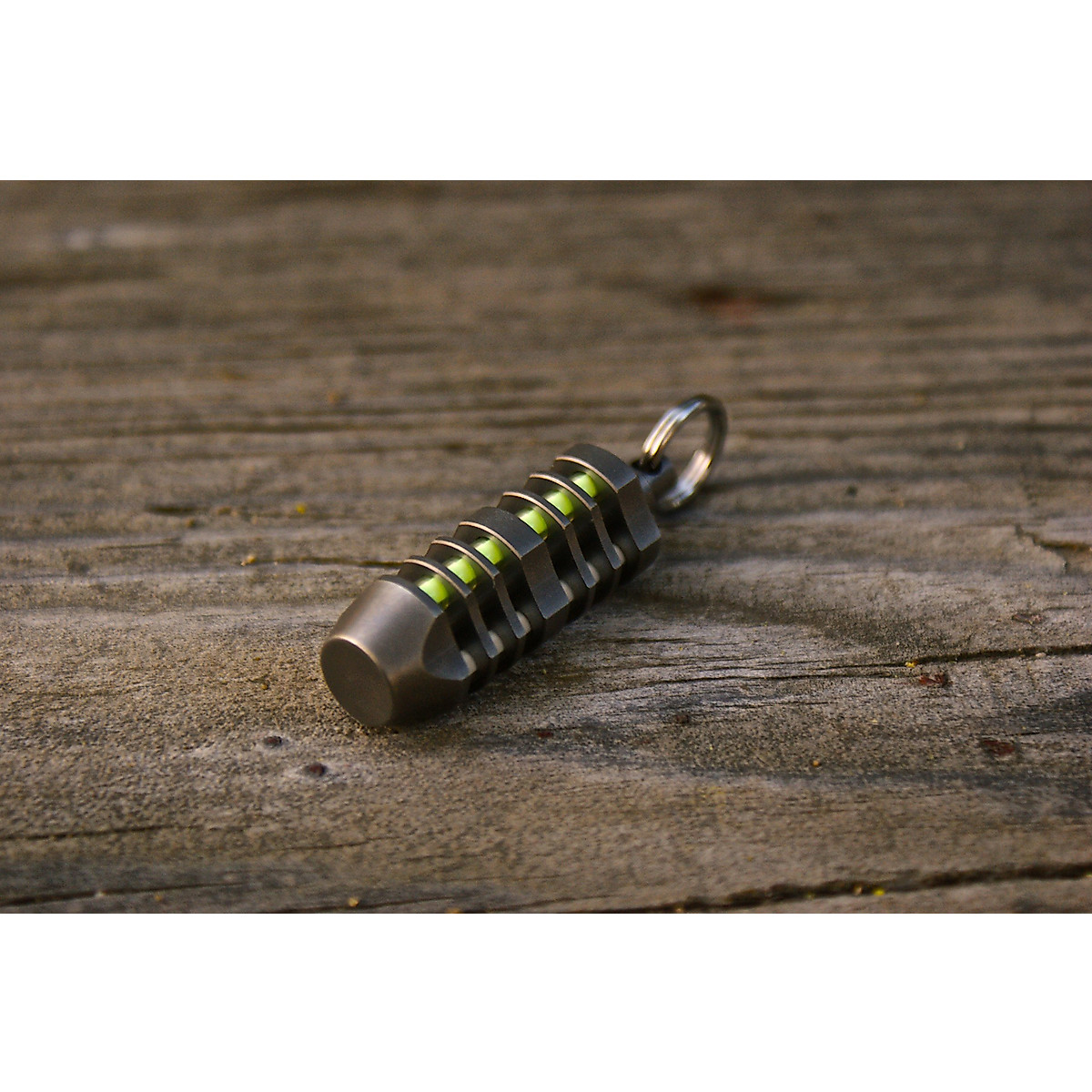 TEC-T3-6X Titanium Isotope Triode Fob - Titanium Tritium Vial Lantern - 3mm x 23mm - 3mm x 11mm - Camping Accessories - Gifts for Men - Keychain Accessories - Survival Gear - Outdoor Toys - Cool Stuff