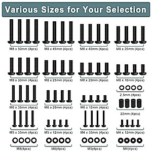 Universal TV Mount Screws Kit for Samsung TCL Hisense LG Vizio Onn Sony Toshiba Insignia Westinghouse TV Mounting Hardware Kit wr Remote Holder, Includes M4 M5 M6 M8 Screws, for All TVs Up to 80"