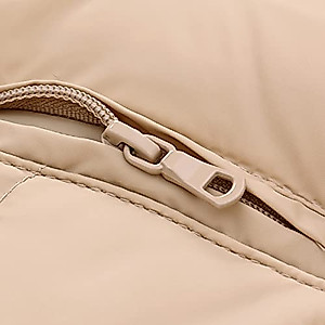 Bebone Newborn Baby Hooded Winter Puffer Snowsuit with Shoes and Gloves (9-12 Months, Brown-1)